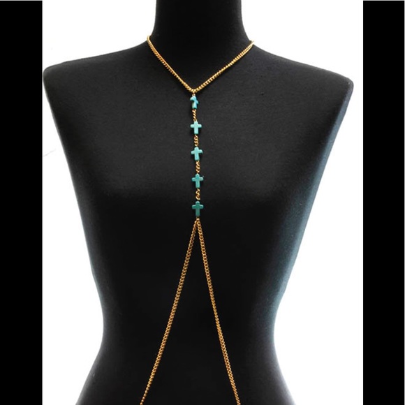 Jewelry | Turquoise Cross Body Chain | Poshmark